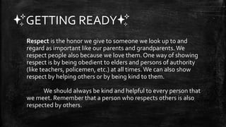 Lesson 3 we show respect for everyone | PPT