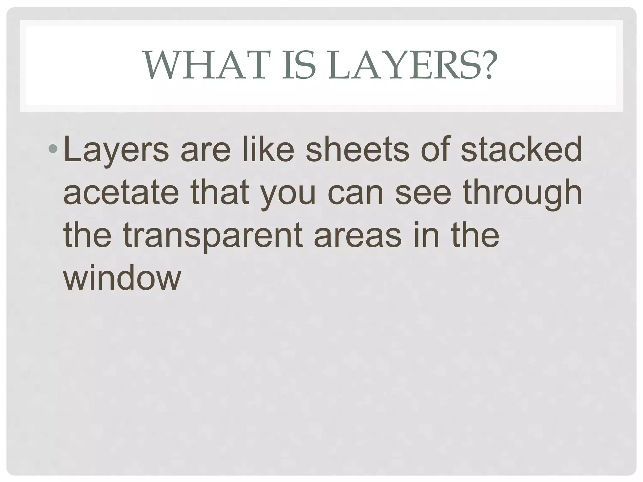 Working with Layers | PPTX
