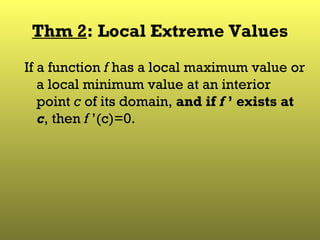 Lesson 4.1 Extreme Values | PPT