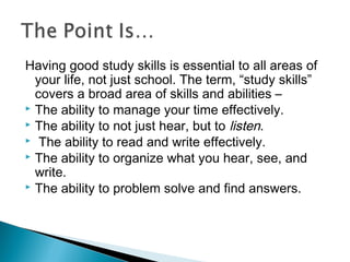 Lesson 4.1 study skills | PPT