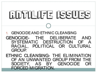 The Adolescent and Anti- Life Issues | PPT | Biological Sciences | Science