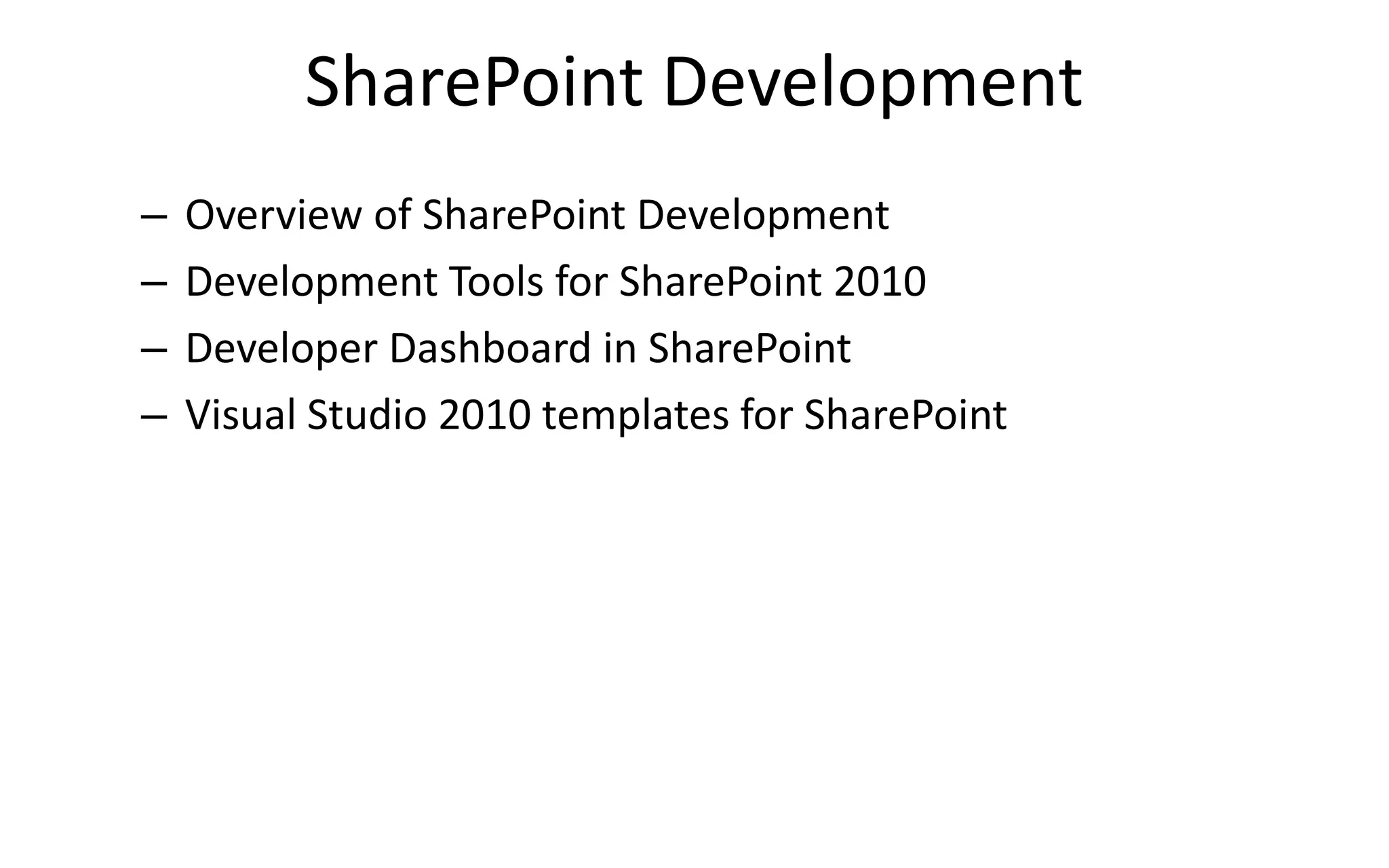SharePoint Development (Lesson 4) | PPT