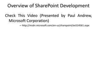 SharePoint Development (Lesson 4) | PPT