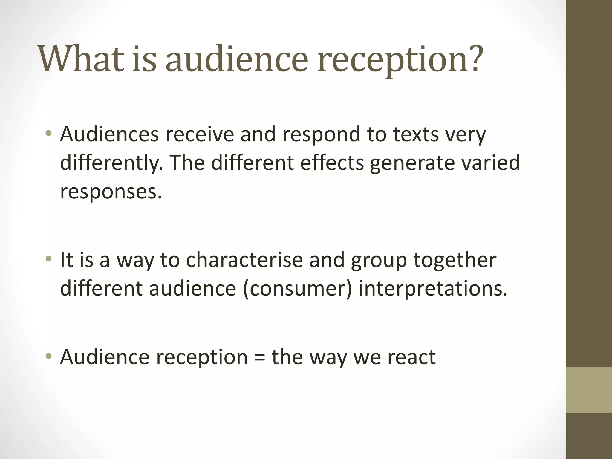 Audience reception thery | PPTX