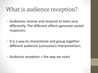 Audience reception thery | PPTX