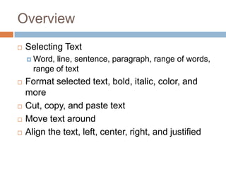 Microsoft Office Word 2007 - Lesson 4 | PPTX | Operating Systems ...