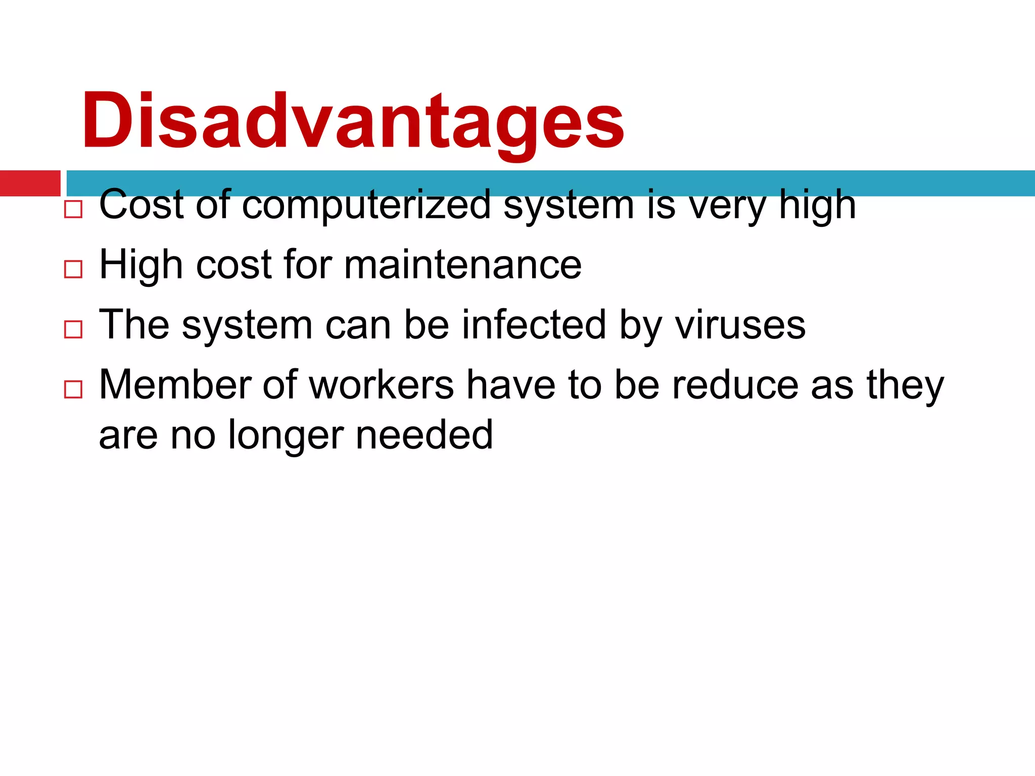 Lesson 4 - Computerised and non computerised system | PPTX
