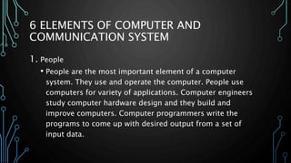 Lesson 4.0 elements of computer and communication system | PPTX