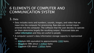 Lesson 4.0 elements of computer and communication system | PPT