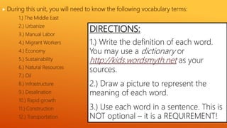 Unit 3 Vocabulary | PPTX