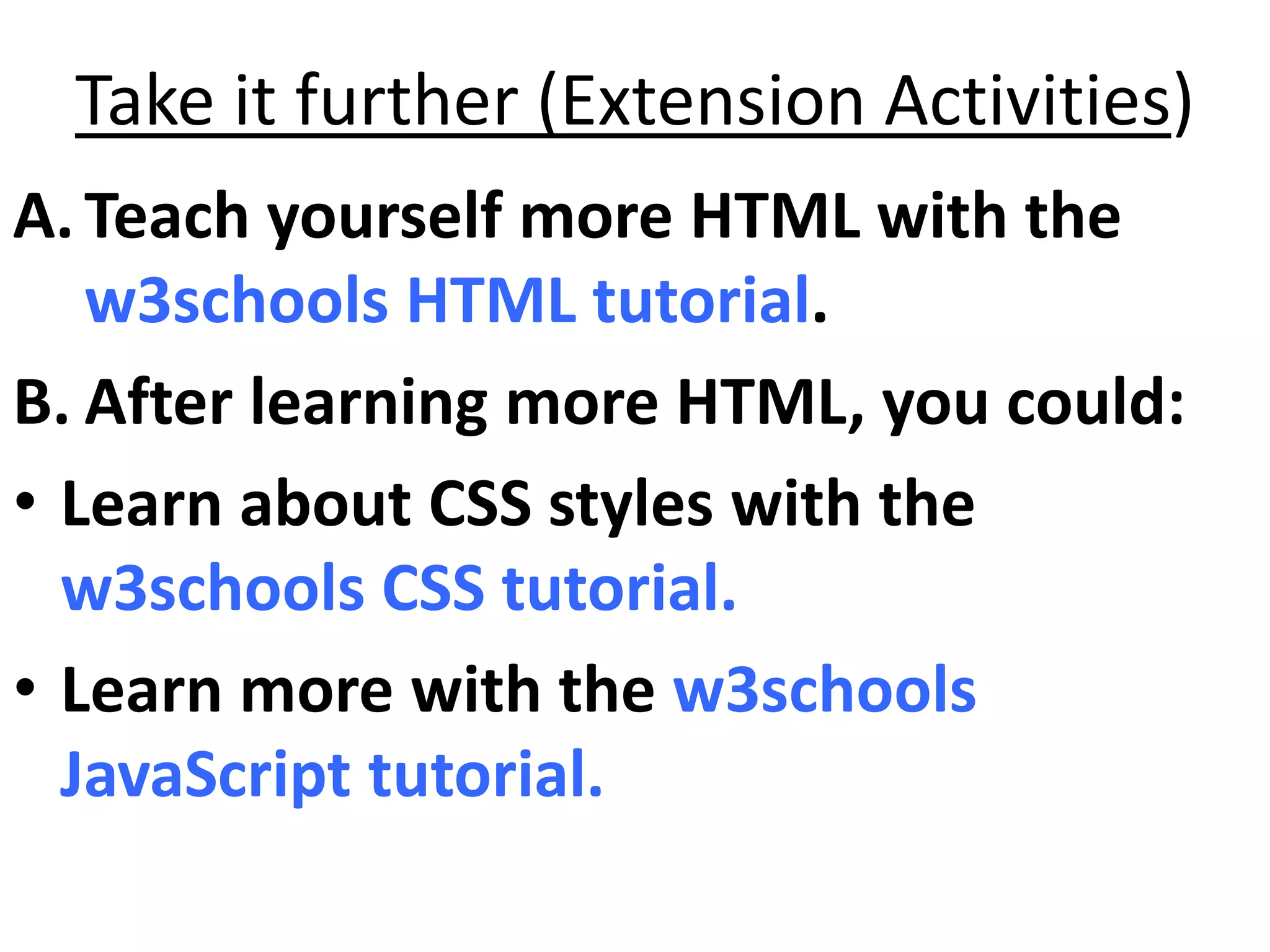 Lesson4.9 a u4l2 html | PPT