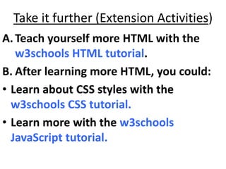 Lesson4.9 a u4l2 html | PPT