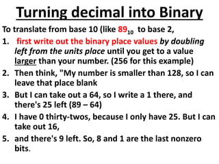 Lesson4.1 u4 l1 binary representation | PPT