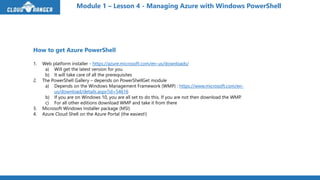 Exam 70-533 Module 1-Lesson 4 - Managing Azure with Windows PowerShell ...