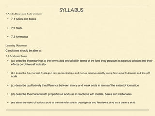 Acid, Bases and Salts | PDF | Chemistry | Science