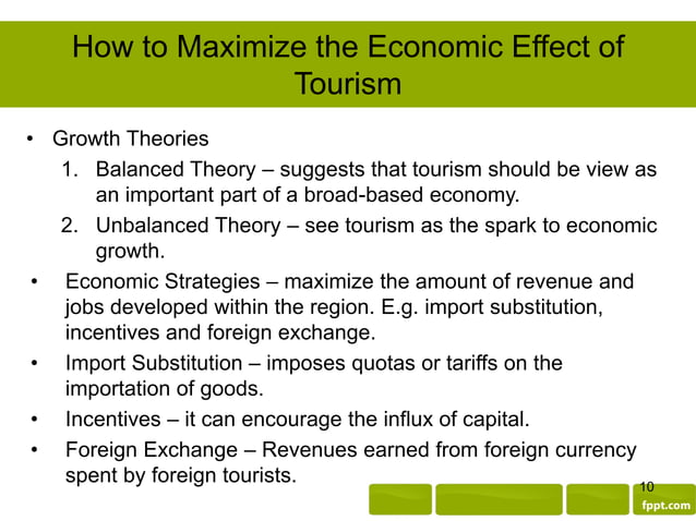 The Economics of Tourism | PPTX