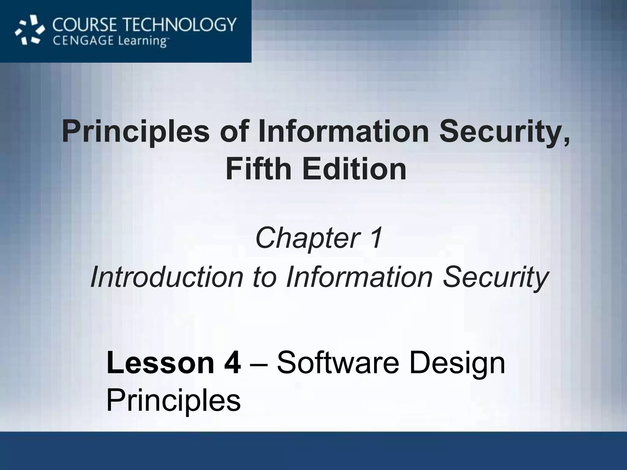Information Assurance And Security - Chapter 1 - Lesson 4 | PPT