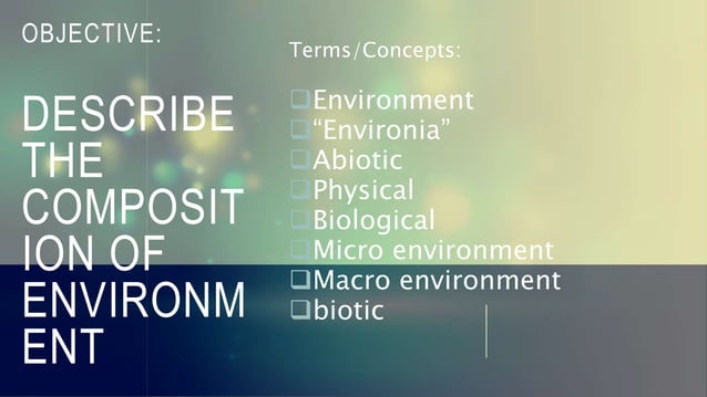 Lesson 4.1 man and h is environment. composition of environment | PPT