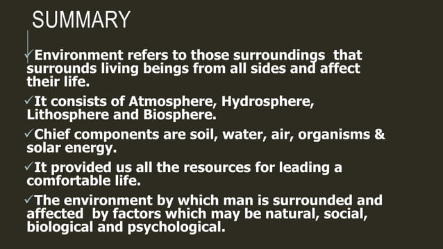 Lesson 4.1 man and h is environment. composition of environment | PPT