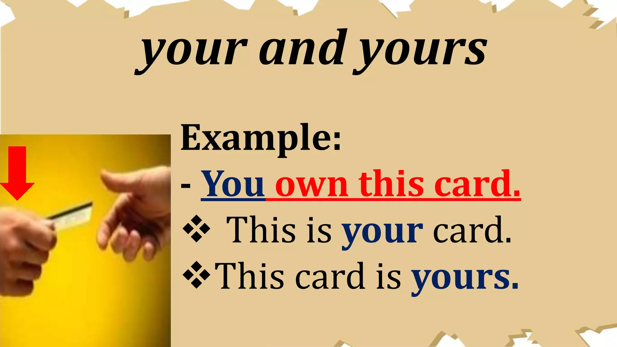 Possessive Pronouns | PPTX