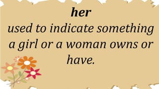 Possessive Pronouns | PPTX