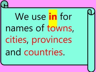 Common Uses of Prepositions | PPT