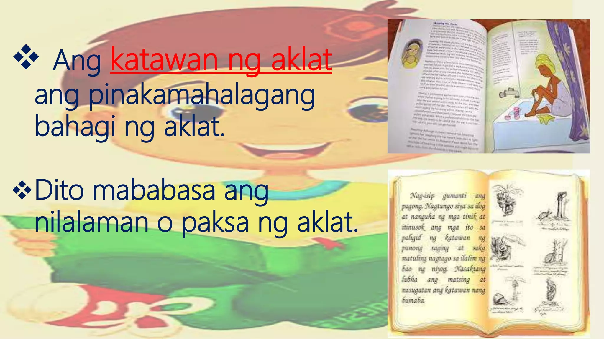 MGA BAHAGI NG AKLAT | PPTX