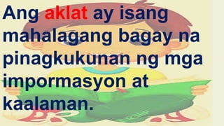 MGA BAHAGI NG AKLAT | PPTX