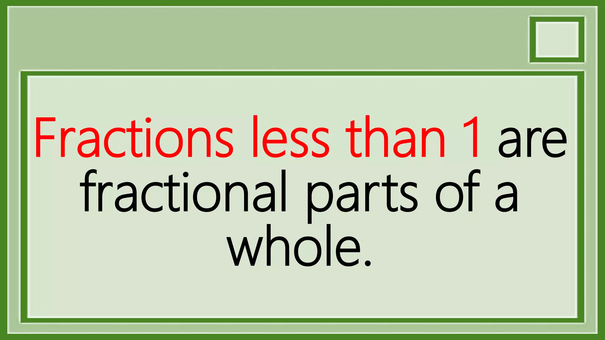 Fraction Less than 1 and Similar Fractions | PPTX
