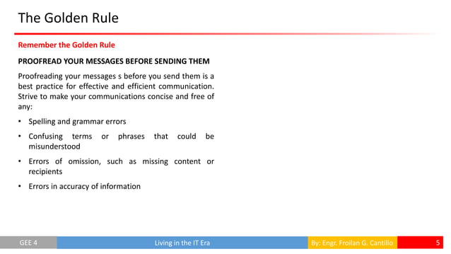 Living in the IT Era - Lesson 4.pptx | Email | Internet