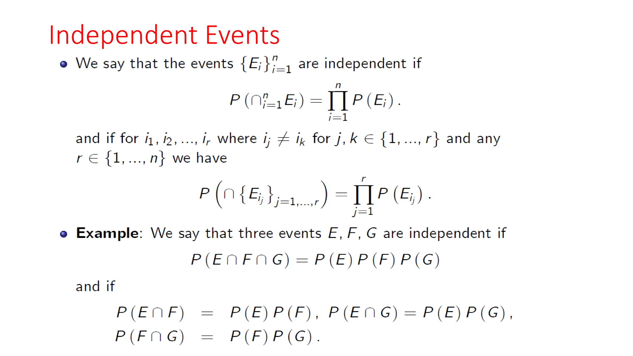 conditional probability and independence | PPT