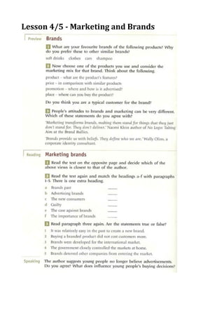 Lesson 4 5 - marketing and brands-1 | DOC