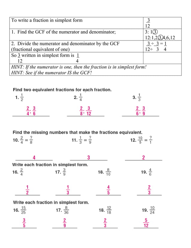 Lesson 4 5 equivalent fractions | DOCX