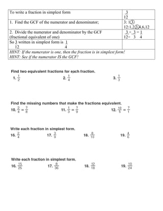 Lesson 4 5 equivalent fractions | DOCX