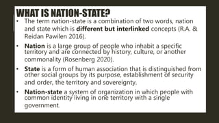 NATION, STATE AND THE GLOBALIZATION / THE EVOLUTION OF PHILIPPINE ...