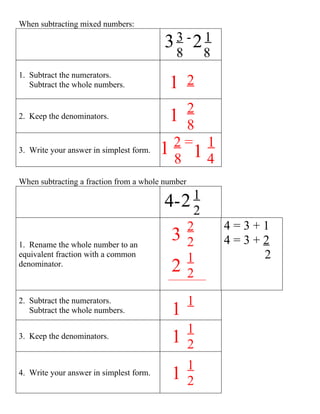 Lesson 4 8 add & sub fract & mixed numbers | DOC