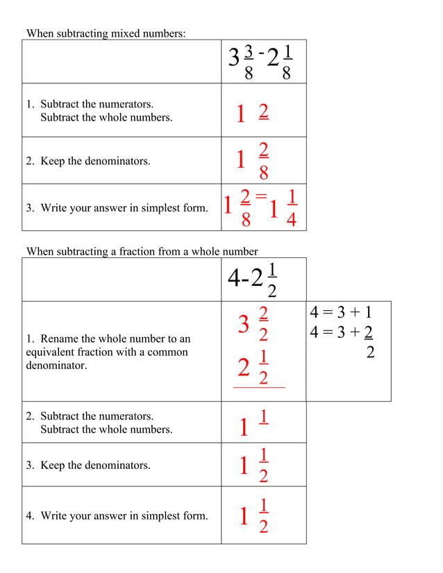 Lesson 4 8 add & sub fract & mixed numbers | DOC
