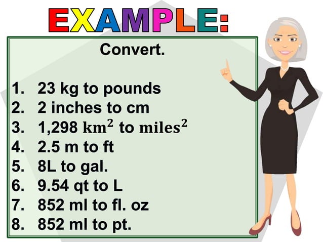 Conversion between metric & english systems | PPTX
