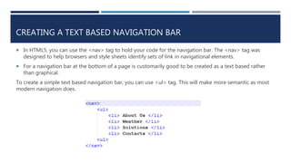 HTML5 - create hyperlinks and anchors | PPTX