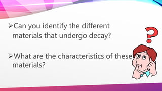 Lesson 4 - Diseases Sickness Resulting from Exposure to Decaying ...