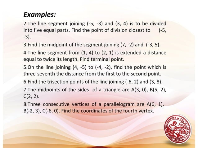 Lesson 4 division of a line segment | PPT