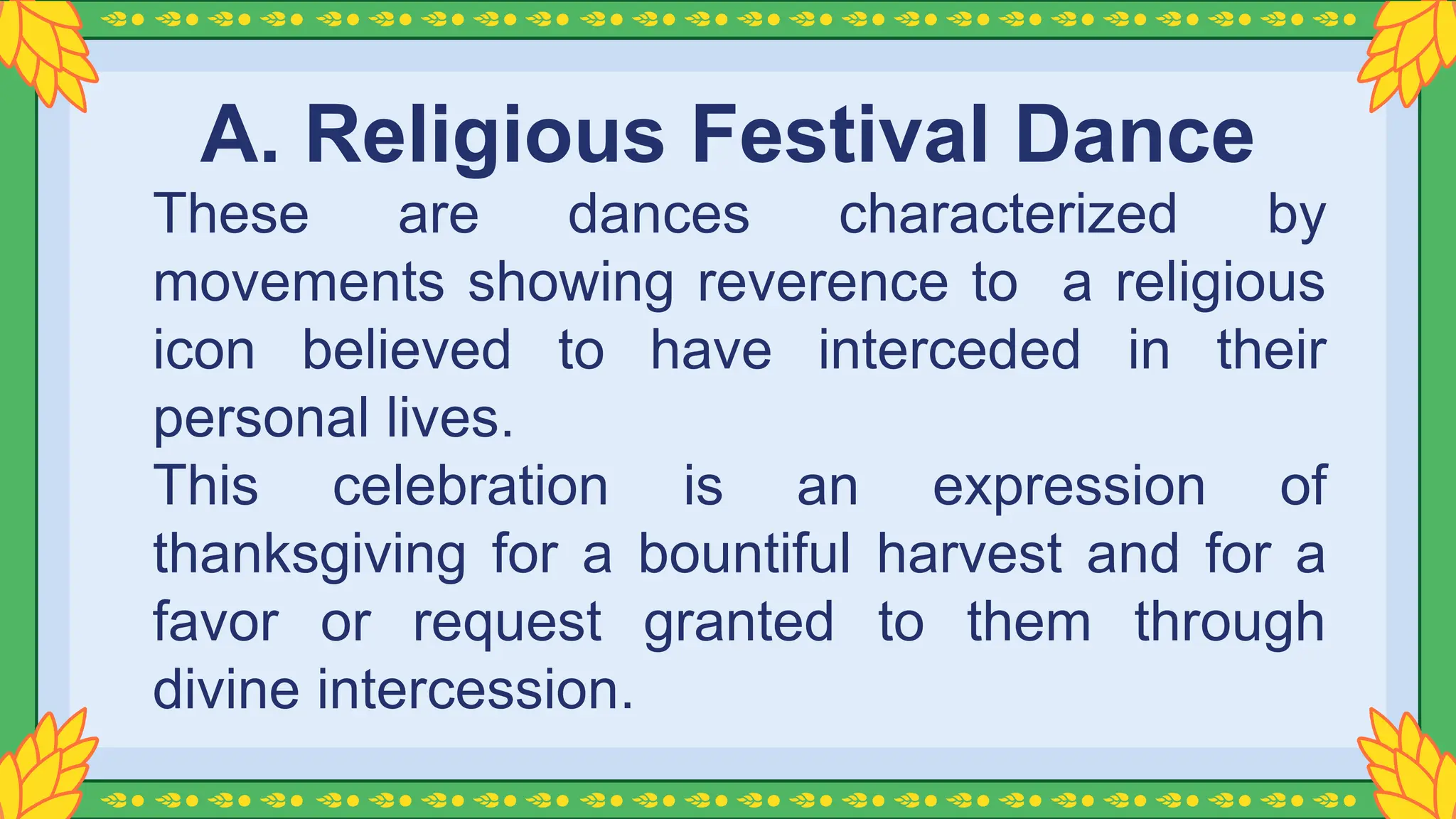LESSON 4 - FESTIVAL DANCES in the different Regions in the Philippines ...