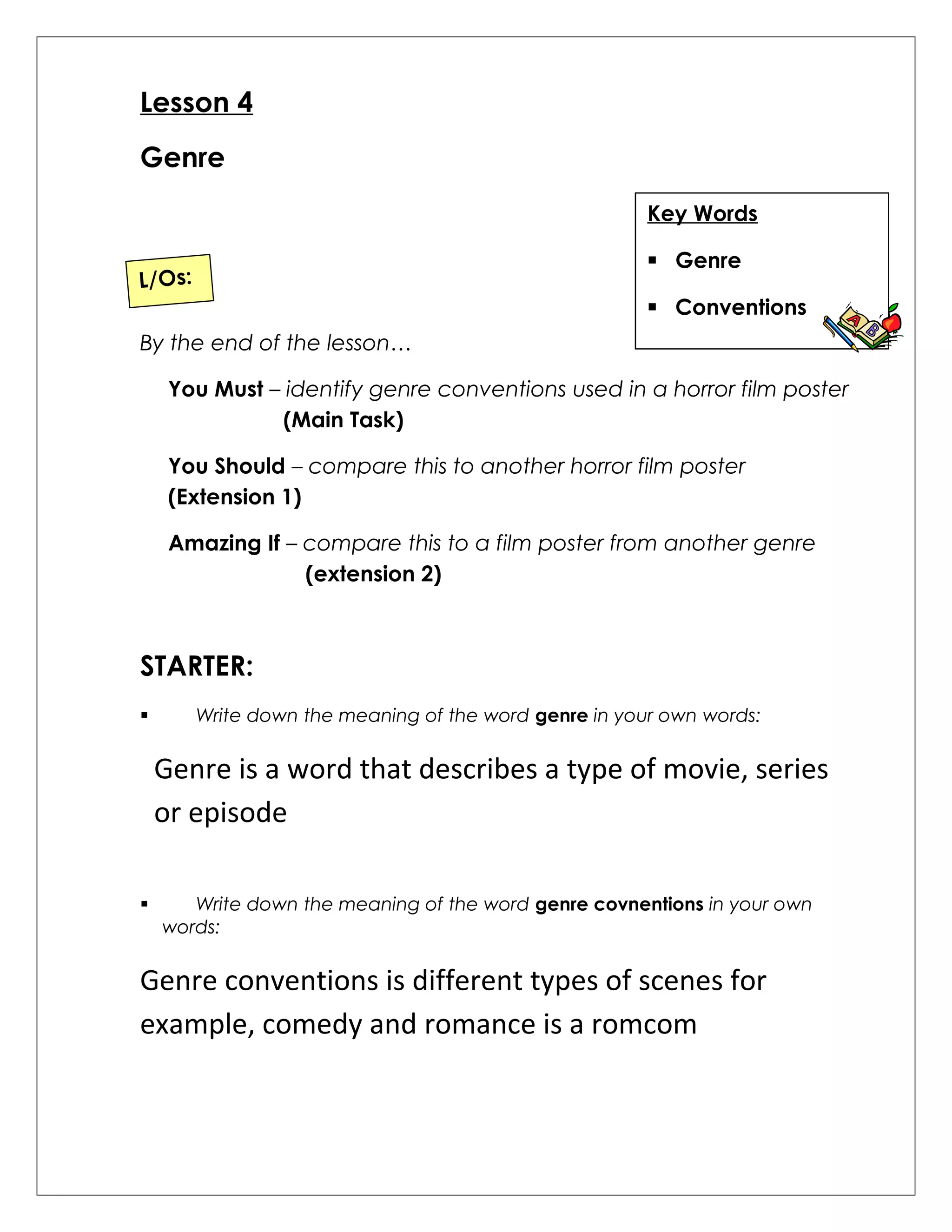 Lesson 4 genre | DOC