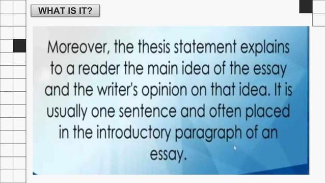 Lesson 4 Identifying Thesis Statement And Outlining Pptx
