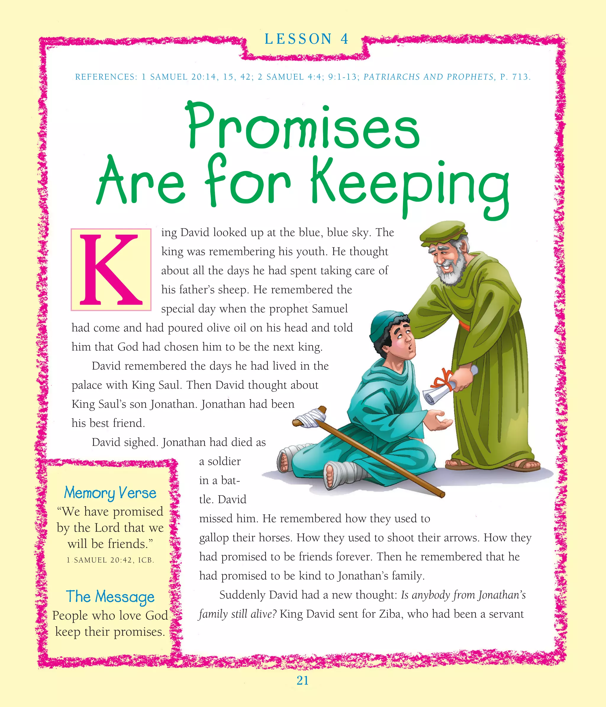 Lesson 4 | Kindergarten | Sabbath School | Second Quarter 2015 | PDF