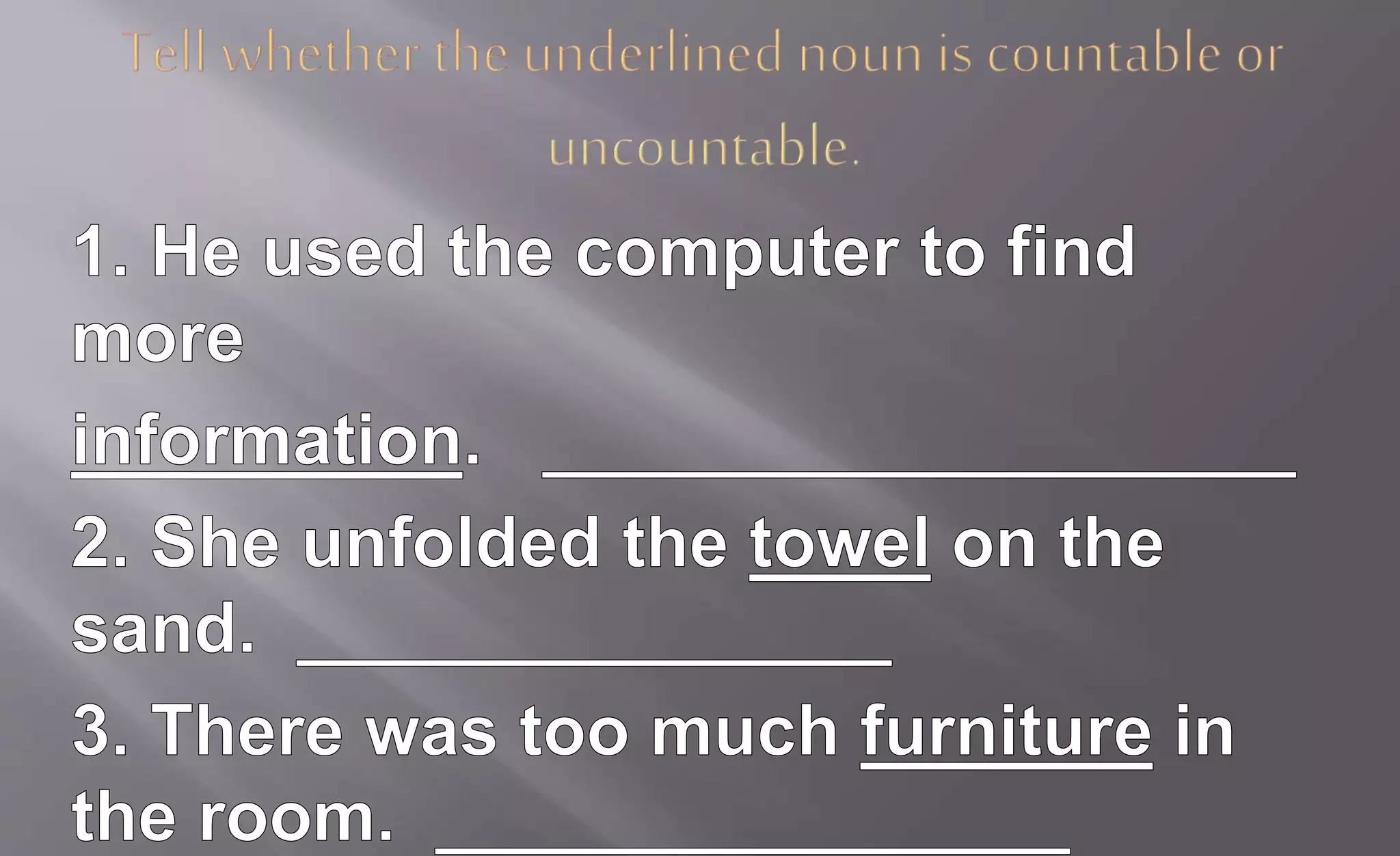 Countable and Uncountable nouns | PPT