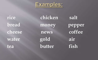 Countable and Uncountable nouns | PPT