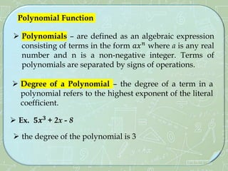 Polynomial Function Definition