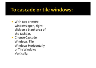 Lesson 4 moving and resizing windows | PDF