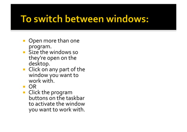 Lesson 4 moving and resizing windows | PDF